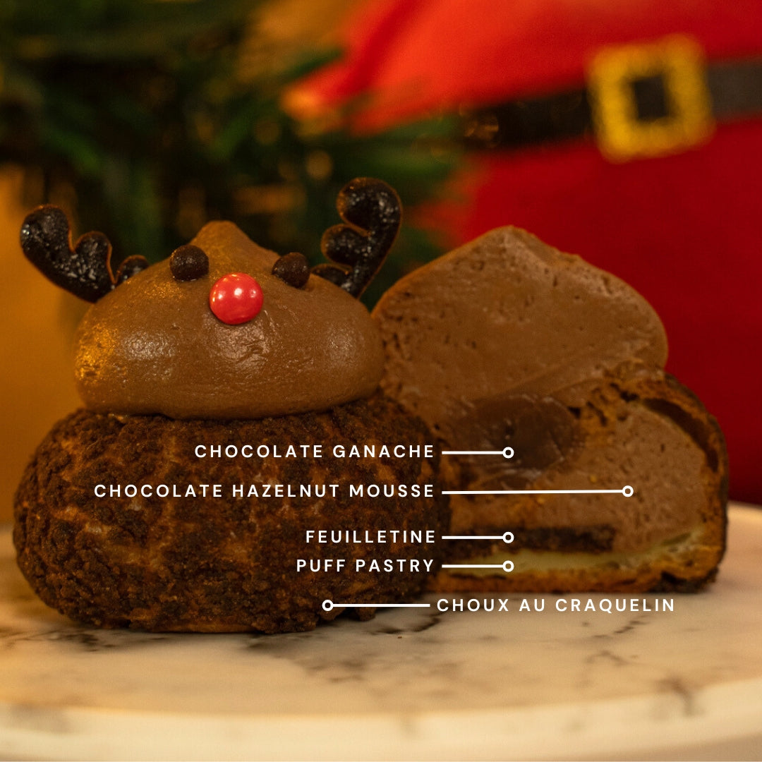 Rudolph & Frosty's Christmas Choux | Elevete Patisserie | Same-Day Delivery