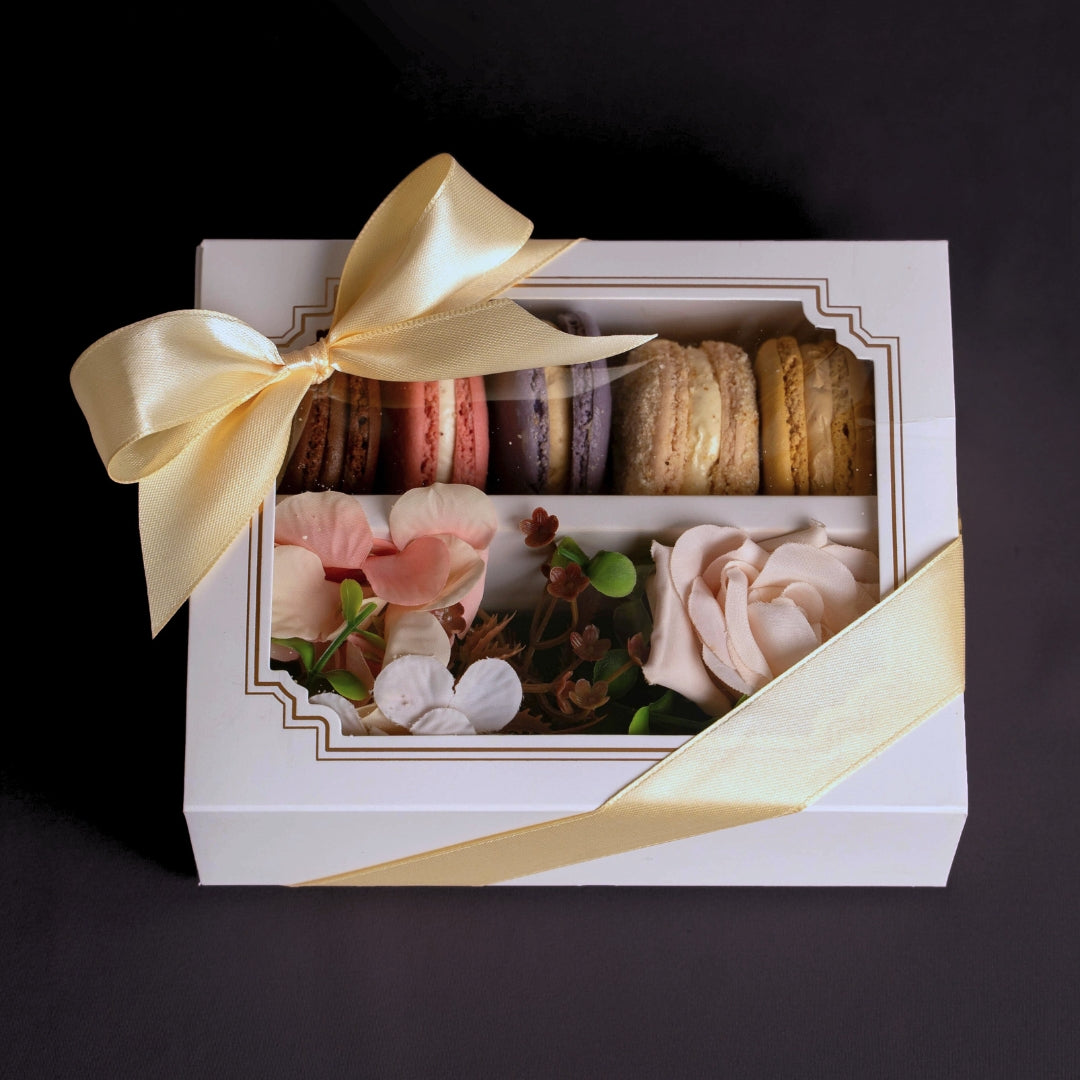 Assorted Macarons - Macaron Flower Gift Box (5 pieces) – Elevete Patisserie