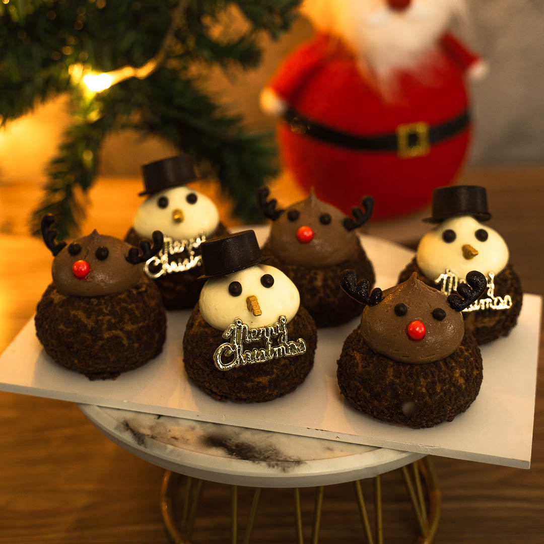 Rudolph & Frosty's Christmas Choux | Elevete Patisserie | Same-Day Delivery