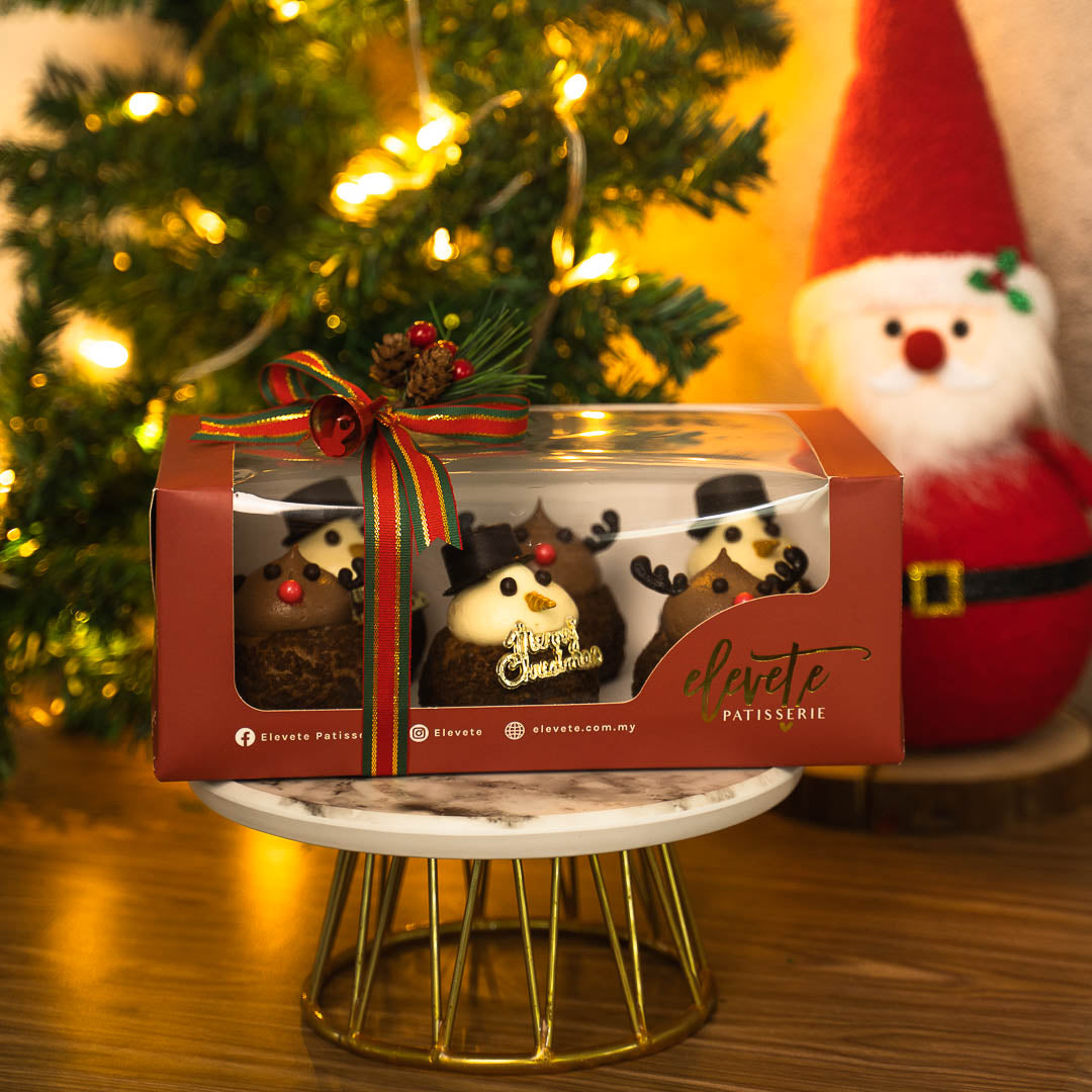 Rudolph & Frosty's Christmas Choux | Elevete Patisserie | Same-Day Delivery