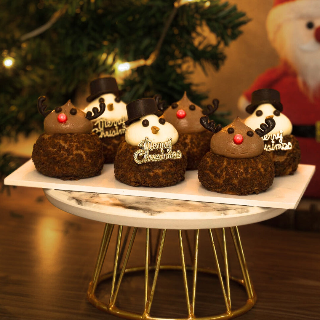 Rudolph & Frosty's Christmas Choux | Elevete Patisserie | Same-Day Delivery